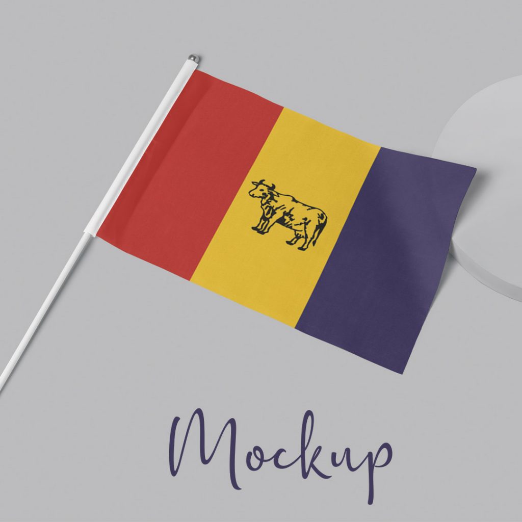 FN : 252 Flag Mockup PSD - Graphic Sell Nepal