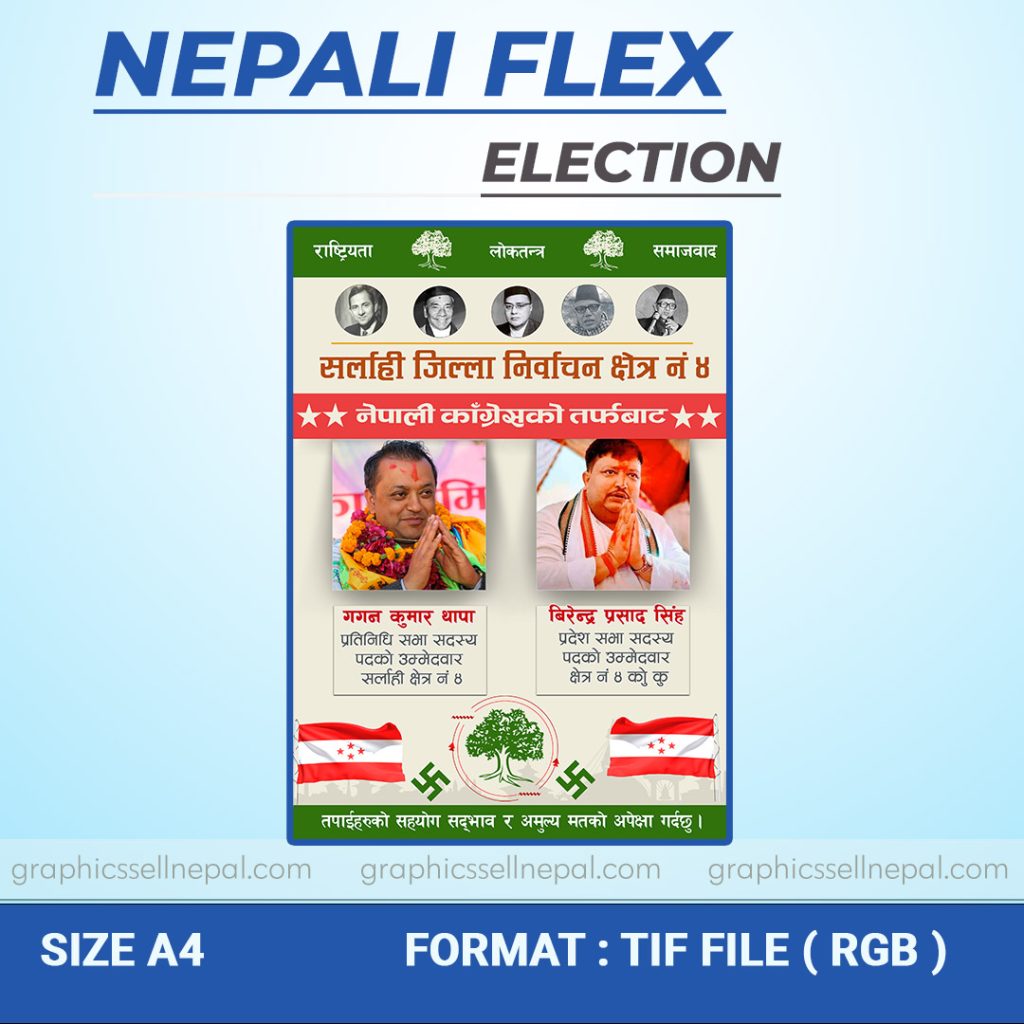 FN : 4128 Nepali Congress Political - Graphic Sell Nepal