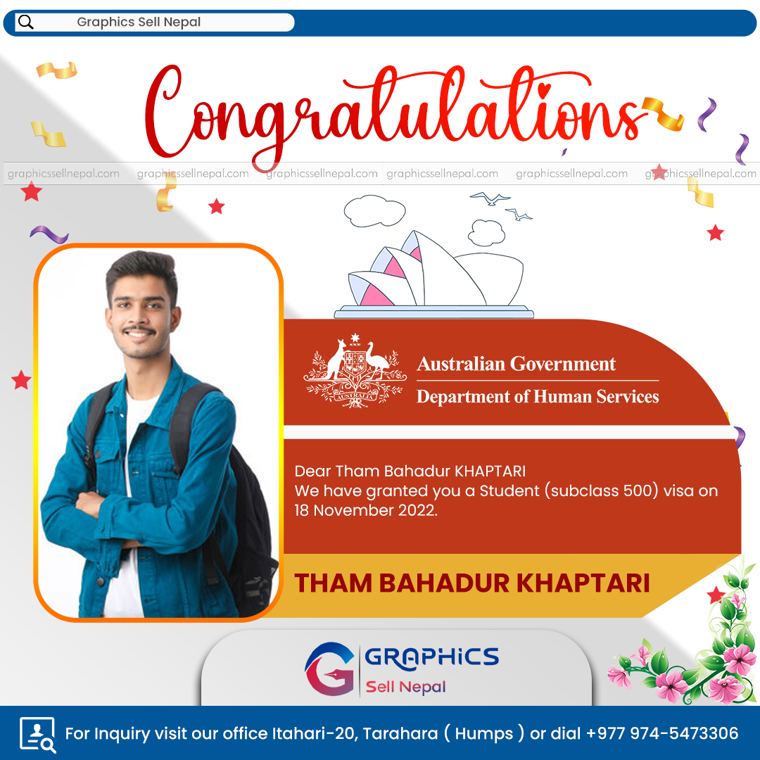 FN : 5257 Congratulations Messages For Visa – Graphic Sell Nepal