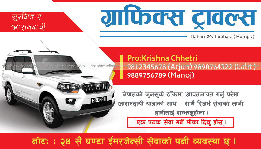 FN : 4415 Travel Visiting Card – Graphic Sell Nepal