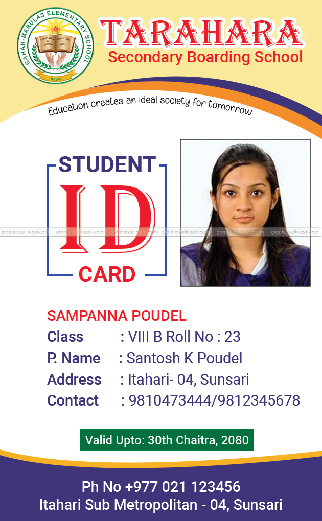 FN : 4431 School ID Card – Graphic Sell Nepal