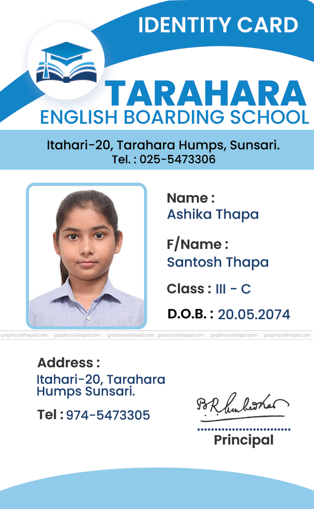 FN : 4435 School ID Card – Graphic Sell Nepal