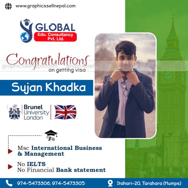 FN : 12018 Visa Granted Post Template – Graphic Sell Nepal