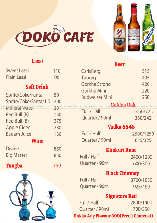 FN : 15096 Menu Design - Graphic Sell Nepal